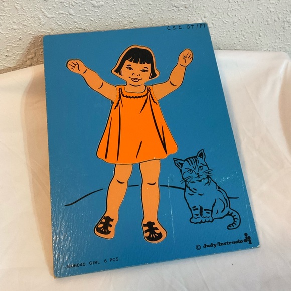Judy Instucto | Toys | Vintage Judy Instructo 6 Piece Wooden Girl ...